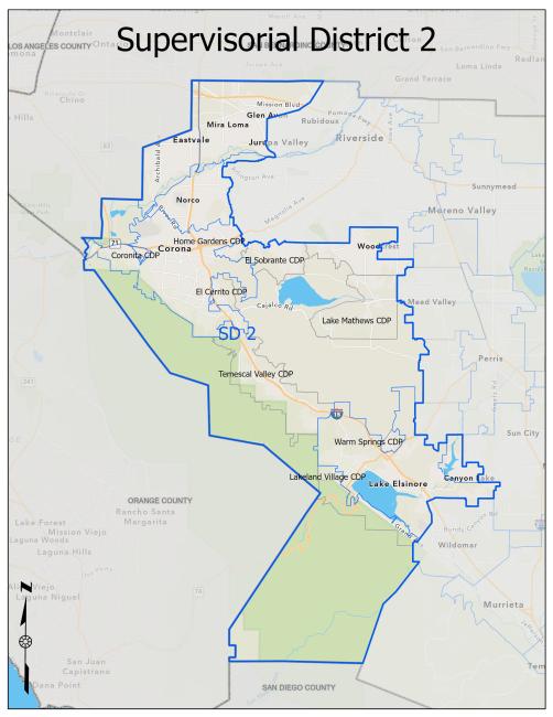 District Two Map | Supervisor Karen Spiegel - Riverside County District 2