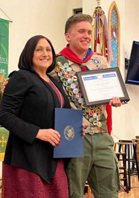 Supervisor Spiegel Presents Certificate of Recognition to Eagle Scout ...