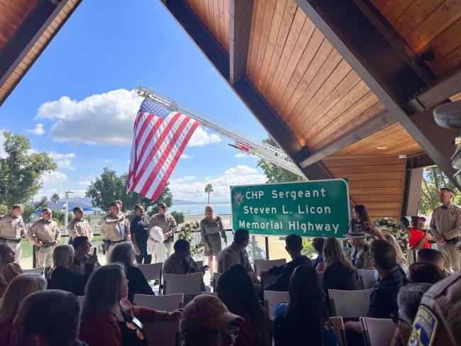 Freeway Sign Memorial CHP Dedication Ceremony in Memory of Sergeant ...