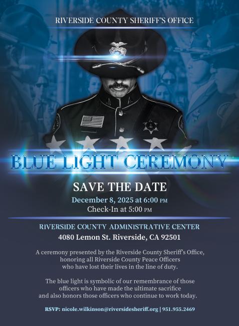 Blue Light Ceremony | Supervisor Karen Spiegel - Riverside County ...
